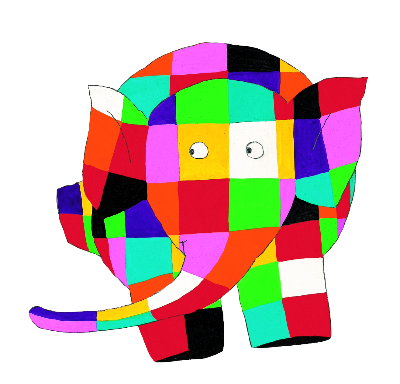 Elmer Colouring Sheet 1 - Tall Stories